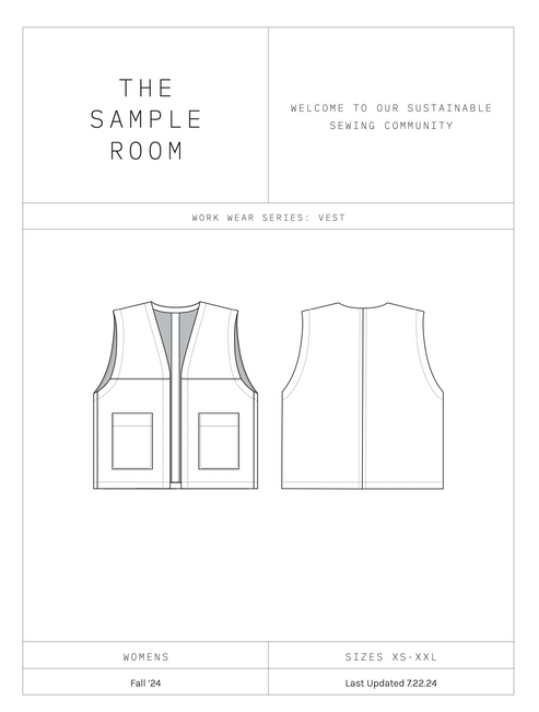 The Workwear Vest- Pattern – The Sample Room